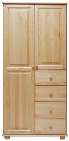 Vomaks unit, s.r.o. Šatní skříň 65C Klasik Barva: surové dřevo, Šířka: 90 cm