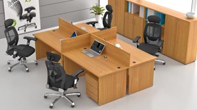 NABYTEK-DESIGNOVY.CZ - ZE 4.6 11 - Sestava kancelářského nábytku Komfort 4.6, buk