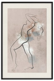 Plakát Tančící žena - lineární záběr ženského těla v pohybu