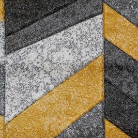 J-Line Kusový koberec Wilmer 6817A šedo-žlutý BARVA: Žlutá, ROZMĚR: 120x170  cm