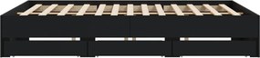 vidaXL Rám postele se zásuvkami 200x200 cm kompozitní dřevo [3207246] Barva: šedá sonoma