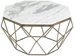Moebel Living Bílý mramorový konferenční stolek Centurio 69 cm