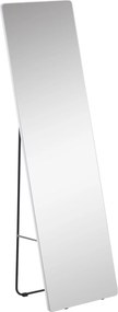 HOMCOM Zrcadlo v Celé Délce, 160 x 45 cm Podlahové Zrcadlo s Kovovým Rámem, Velké Stojací Zrcadlo do Obývacího Pokoje, Ložnice, Šatny, Chodby, Stříbrn