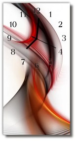 Skleněné hodiny vertikální Umělecké čáry barevné vlny