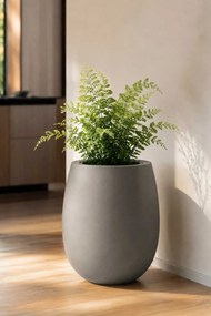 Designový květináč BALAO , sklolaminát, 50x40 cm, šedá