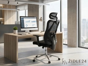 Kancelářská židle FLEXIWORK - síťovina, černá