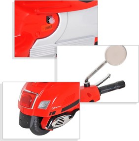 HOMCOM Elektrická Motorka pro Děti 3-6 Let s Licencí VESPA - Akumulátorová Motorka pro Děti s Hudbou, Rychlostí 2-3 km/h a Klaksonem, Nosnost 25 kg, …