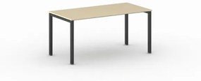 Stůl Square s černou podnoží 1600 x 800 x 750 mm, bříza