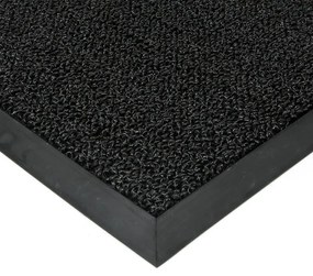 Černá plastová zátěžová vstupní čistící rohož Rita - 140 x 190 x 1 cm