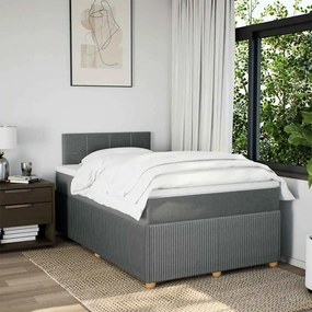 Box spring postel s matrací tmavě šedá 120x190 cm textil 3289696