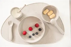 KikkaBoo Příbor 2-dílný Platinum Silicone Sand / od 6 měsíců