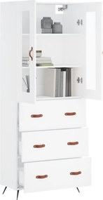 Skříň highboard bílá 69,5 x 34 x 180 cm kompozitní dřevo 3198377