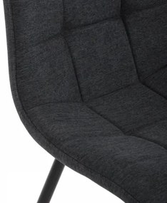 Jídelní židle šedá látka černé kovové nohy DCL-193 GREY2