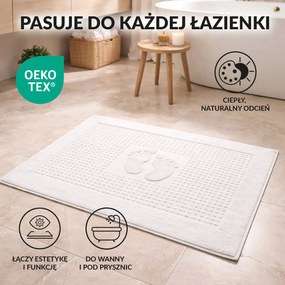 PODLOŽKA DO KOUPELNY HOTEL FEET BÍLÁ 50X70 CM