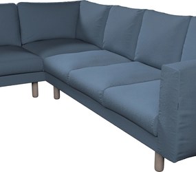 Potah na pohovku IKEA Norsborg rohová 5-místná barva modrá látka pletený vzor
