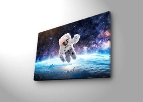 Obraz s LED osvětlením ASTRONAUT VE VESMÍRU 45 x 70 cm