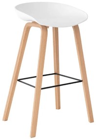 OnaDnes -20% Bílá plastová barová židle Somcasa Ronie 76 cm