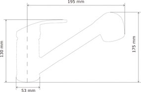 Gamma Neon, stojánková dřezová baterie s výsuvnou výlevkou, černá matná, SKQ-BAT-BK
