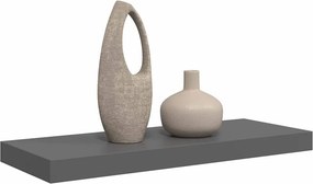 Plovoucí nástěnná police šedá vysoký lesk 60x23,5x3,8 cm MDF 323790