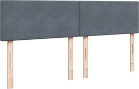 Box spring postel s matrací tmavě šedá 200x200 cm samet 3287825