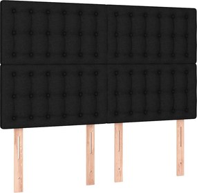 Box spring postel s matrací černá 140 x 190 cm textil 3136911