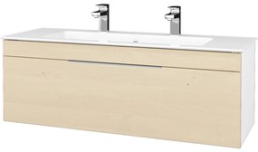 Dřevojas Koupelnová skříň ASTON SZZ 120 Varianta: N01 Bílá lesk / Úchytka T05 / D02 Bříza