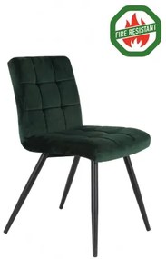 Jídelní židle OLIVE FR 50,5x44,5x82 cm samet zelený + černé nohy Light@Living 6752381FR