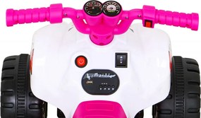 Ramiz Dětská elektrická čtyřkolka na baterie růžová + motor 25W