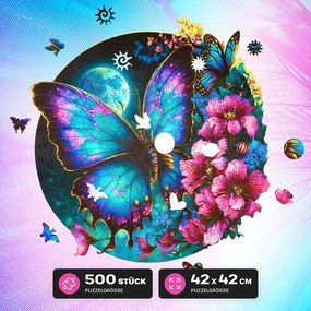 EscapeWelt Dřevěné puzzle Motýl 500 dílků