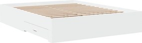 Rám postele se zásuvkami bílý 150 x 200 cm kompozitní dřevo 3280377