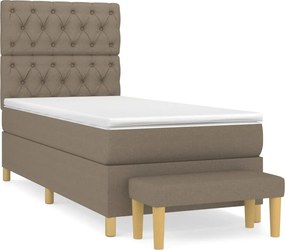 Box spring postel s matrací taupe 80x200 cm textil 3137353