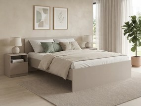 Postel ELISA 140 x 200 cm, kašmírově béžová Rošt: Bez roštu, Matrace: Matrace Coco Maxi 20 cm
