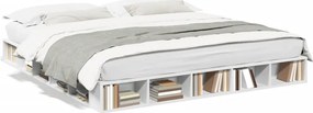 vidaXL Rám postele 200 x 200 cm kompozitní dřevo [3280448] Barva: Bílá