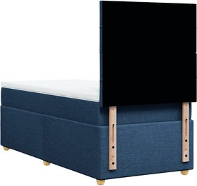 Box spring postel s matrací modrá 90x200 cm textil 3291169
