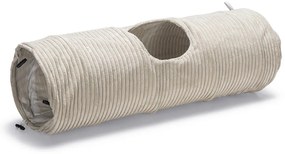 Designový tunel pro kočky Lord greige manšestr 75cm