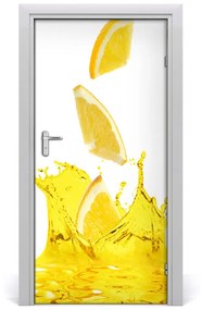 Fototapeta na dveře samolepící citronová šťáva 85x205 cm