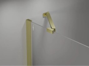 Mexen Mist-H Duo, 2-křídlý ​​výklopný sprchový kout 70 x 70 cm, čiré sklo, zlatý matný profil, 8A5-070L-070P-55-00