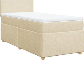 Box spring postel s matrací krémová 80 x 200 cm textil 3288805