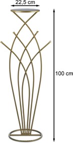 STOJAN NA KVĚTINÁČ FOUNT 100X22,5 CM ZLATÁ