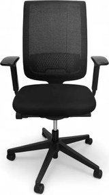 STEELCASE 2+1 Židle kancelářská, Steelcase, Reply Air, černá, područky
