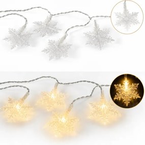 Vánoční LED závěs se sněhovými vločkami 95 LED