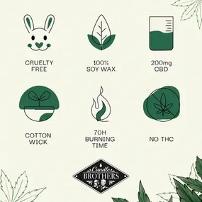 Candle Brothers CBD Vibe Coco  Cannabis / Vonná svíčka / 350 g