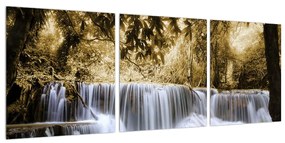 Obraz vodopádů (90x30 cm)