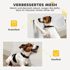PawHut Telescopická Zábrana pro Schody 0-136 cm, 87 cm Vysoká Bezpečnostní Brána pro Dveře, Zábrana na Schodiště, Bezpečnostní Zábrana pro Domácí Maz…