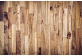 DIMEX | Samolepicí vliesová fototapeta na zeď Dřevěná zeď MA-5-0163 | 375 x 250 cm | béžová, hnědá