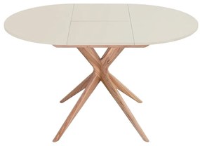 Kulatý rozkládací jídelní stůl s přídavnou deskou ø 90 cm Jubi – Ragaba