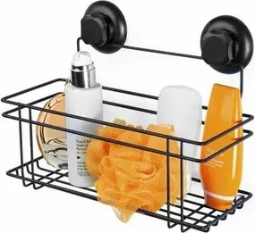 Compactor Bestlock Polička do koupelny s přísavkami černá / bez vrtání