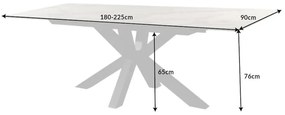 Massive home | Jídelní stůl ETERNITY 180-225cm keramika mramorového vzhledu