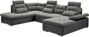 XXXLutz ROHOVÁ SEDAČKA, textil, šedá, černá MID.YOU - Sedací soupravy - 002220017402