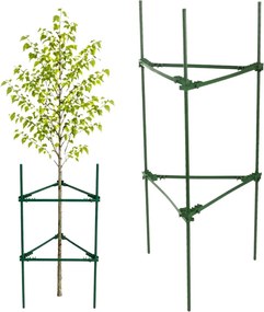 Trojúhelníková opěrná tyč pro rostliny, 120 cm, stabilní, do zahrady a na zahrádku, DIVODV